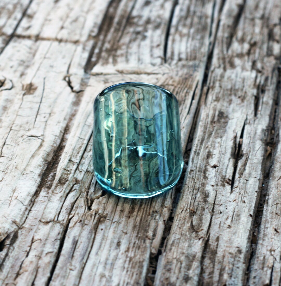 Murano Glass Ring-big Glass Rings-glass Flat Ring- Lampwork Ring ...