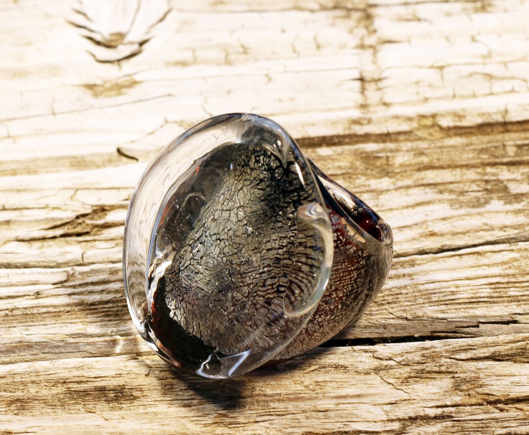 Murano Glass Ring-big Glass Rings- Lampwork Ring-venetian Glass Ring ...