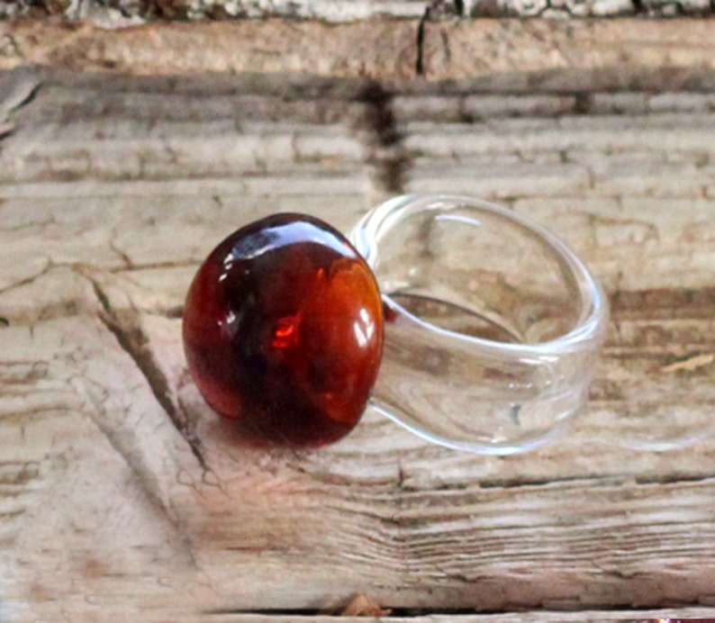 Murano Glass Ring-glass Rings Lampwork Ring Glass - Etsy