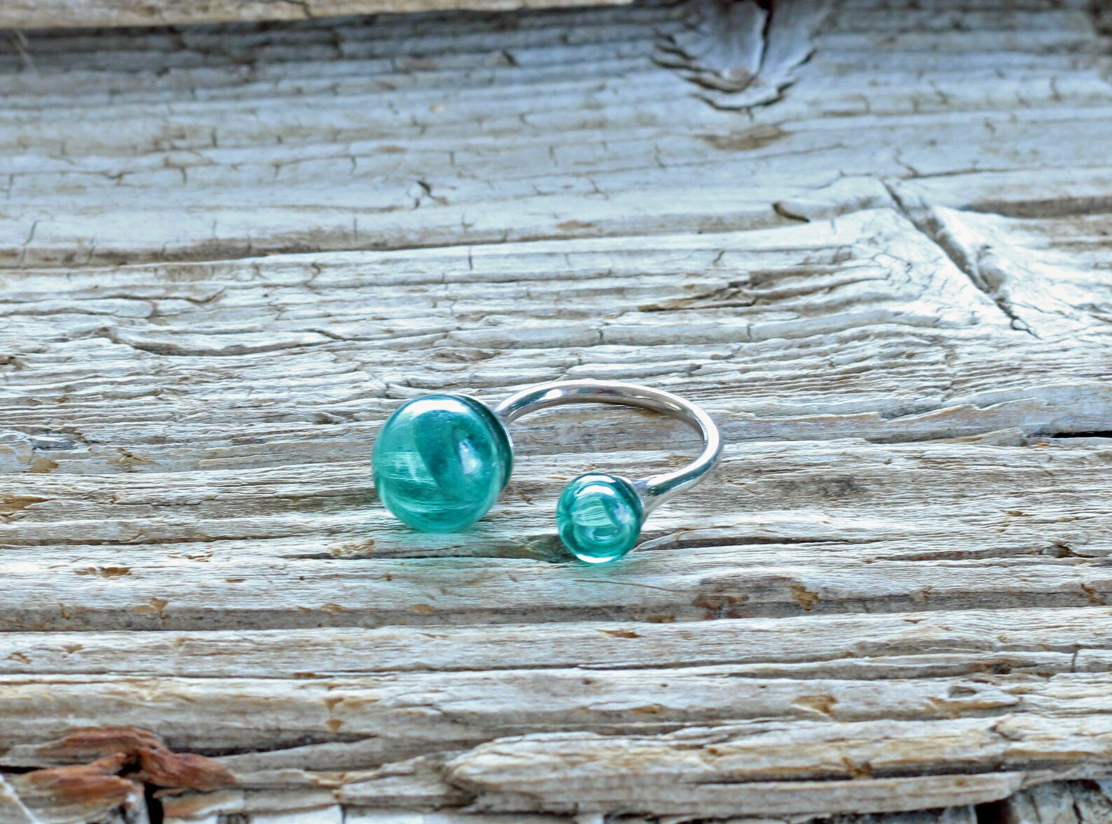 Customizable Glass Ring-bubble Glass Ring-anello Bolle - Etsy