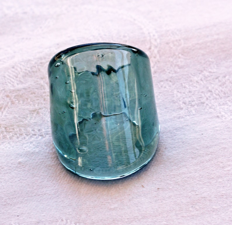 Handmade Murano Glass Ring – Transparent Grey Venetian Ring - Etsy