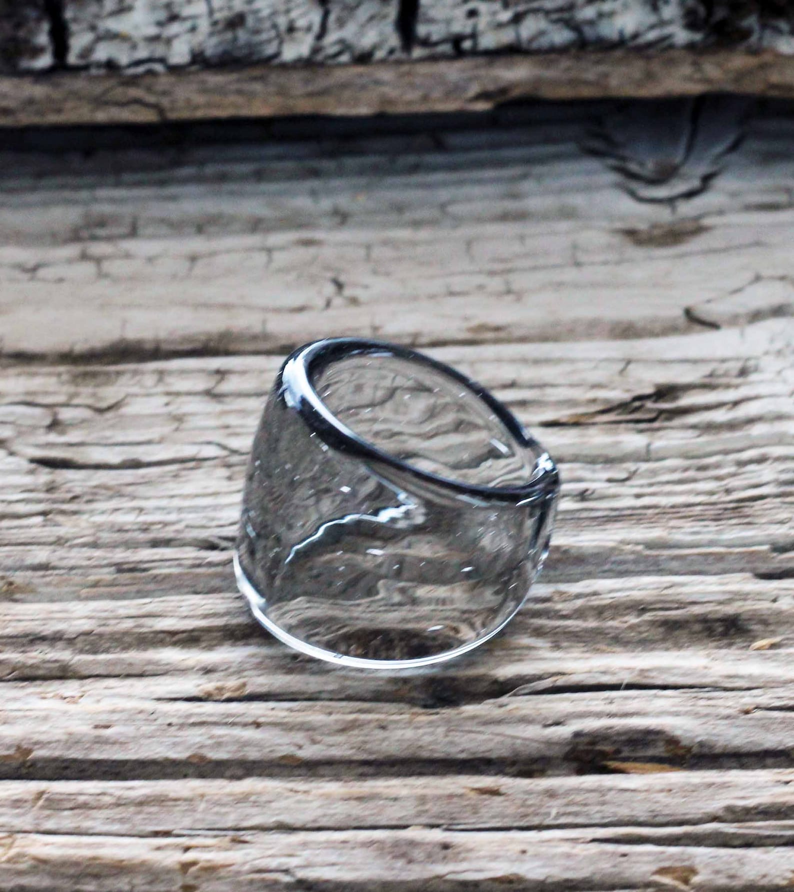 Murano Glass Ring-glass Rings Lampwork Ring-small FLAT - Etsy