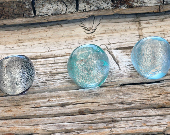Murano Glass Ring-big Glass Rings BIG BULB RING With Gold Leaf Lampwork ...