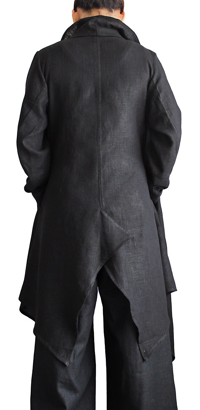 Soft Hemp Long Coat Swaying in the Wind (JNN-045-01) - Etsy