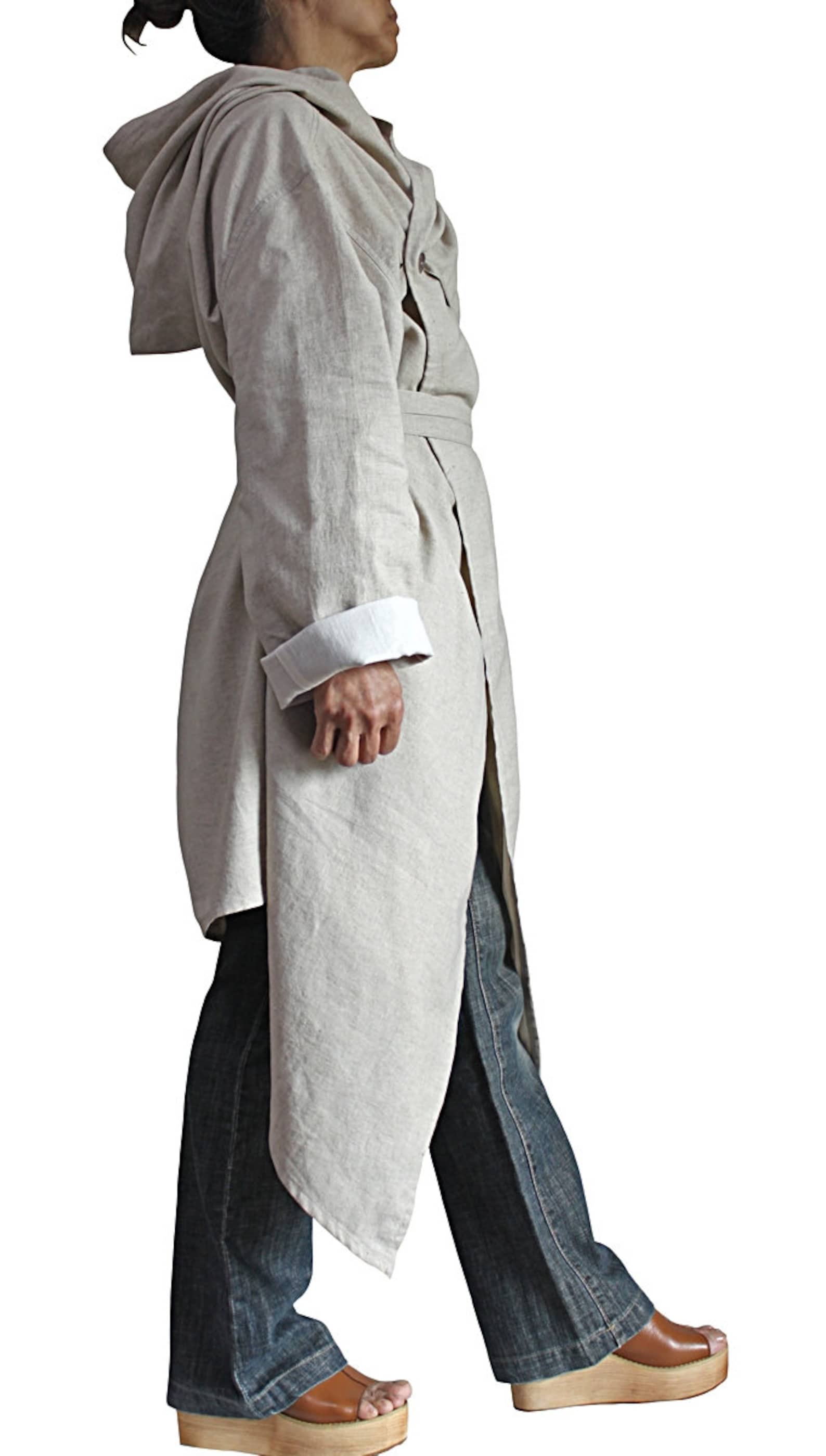 True Hemp Forbidden Hooded Coat (JFS-158) - Etsy