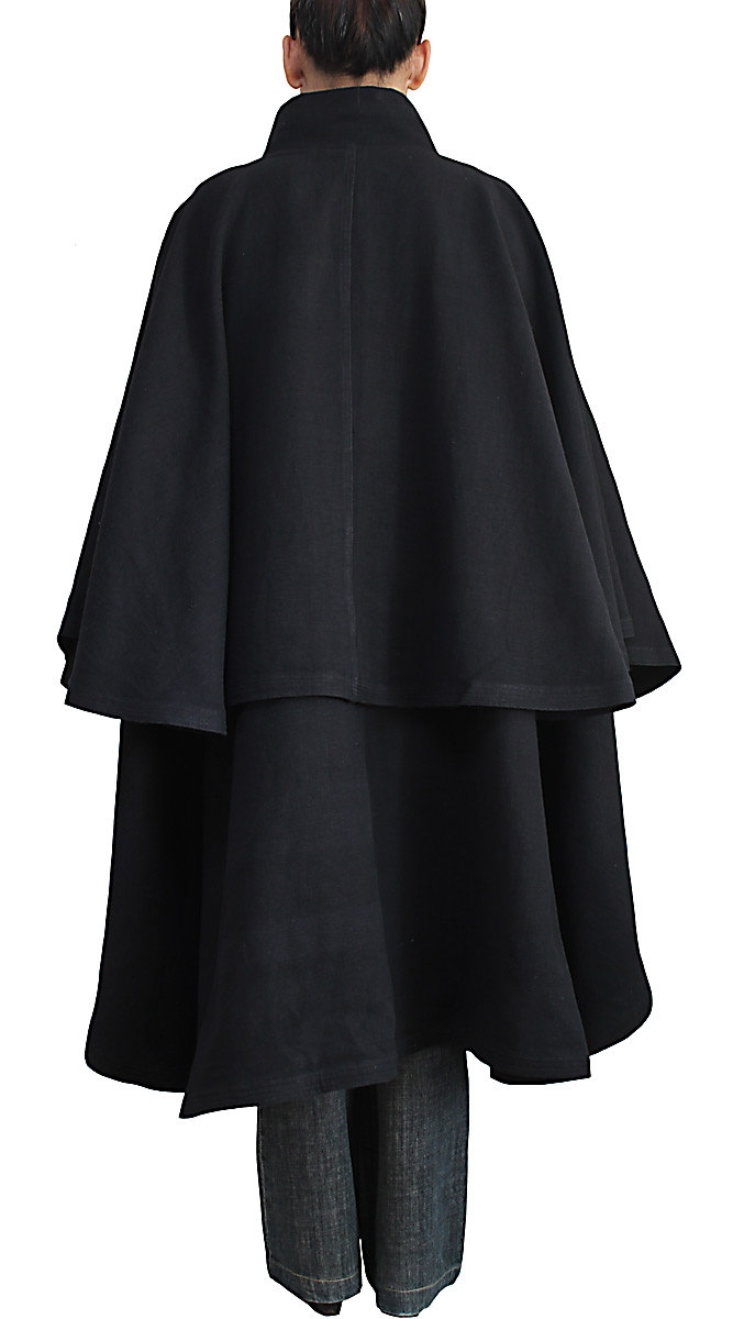 Chomthong Hand Woven Cotton Cape Cloak With Raised Collar (JFS-130-01 ...