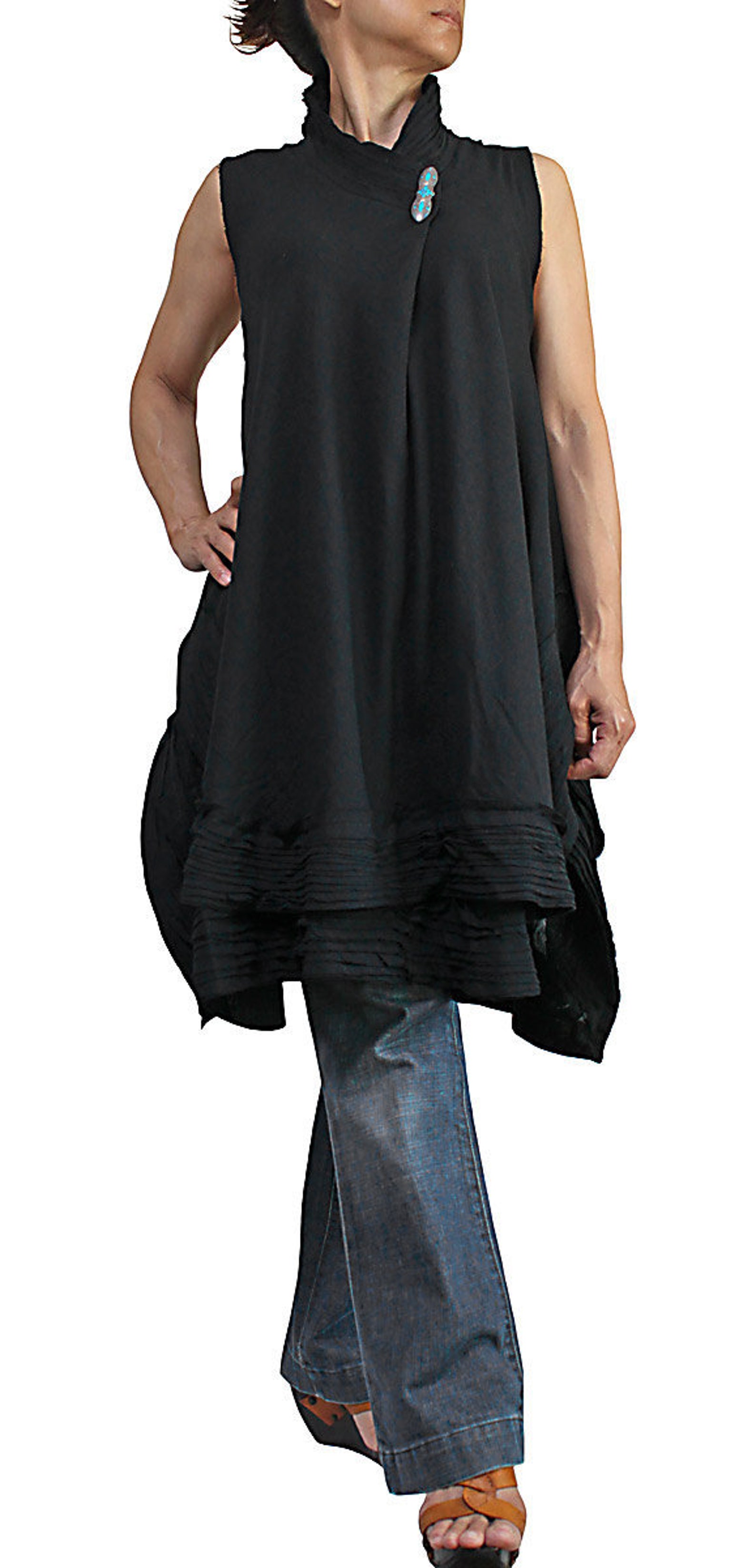 Double Layered Soft Cotton Sleeveless Tunic BNN-119-01 - Etsy