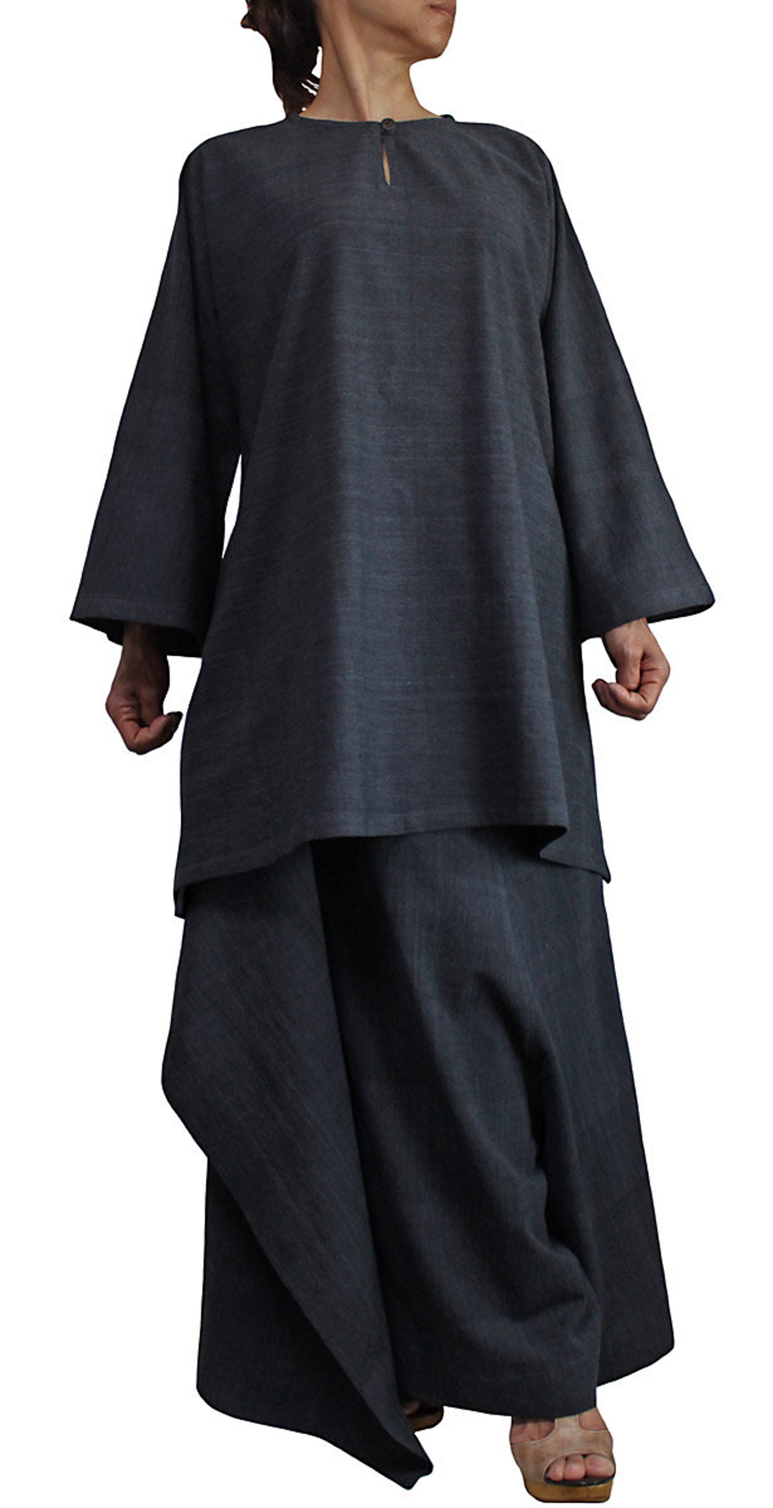 Chomthong Hand Woven Cotton Simple Tunic (BFS-125) - Etsy