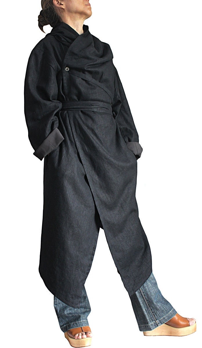True Hemp Forbidden Hooded Coat (JFS-158) - Etsy