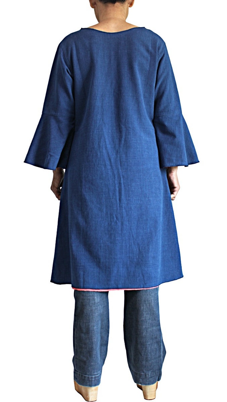 Chomthong Hand Woven Cotton Simple Tunic Colored Lining (BFS-179-03) - Etsy
