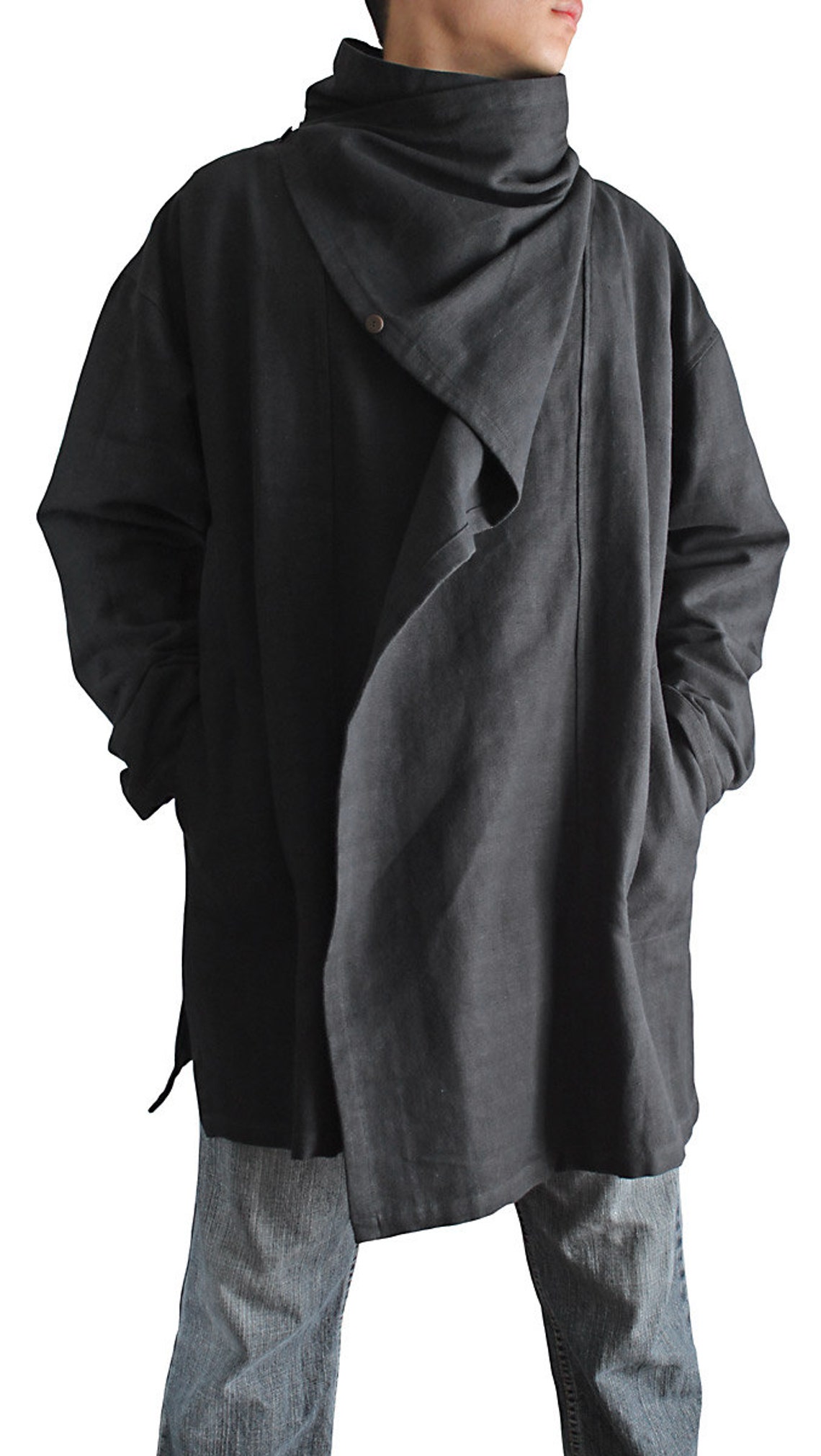 Chomthong Hand Woven Cotton Loose Cloak Jacket (J-029-05) - Etsy