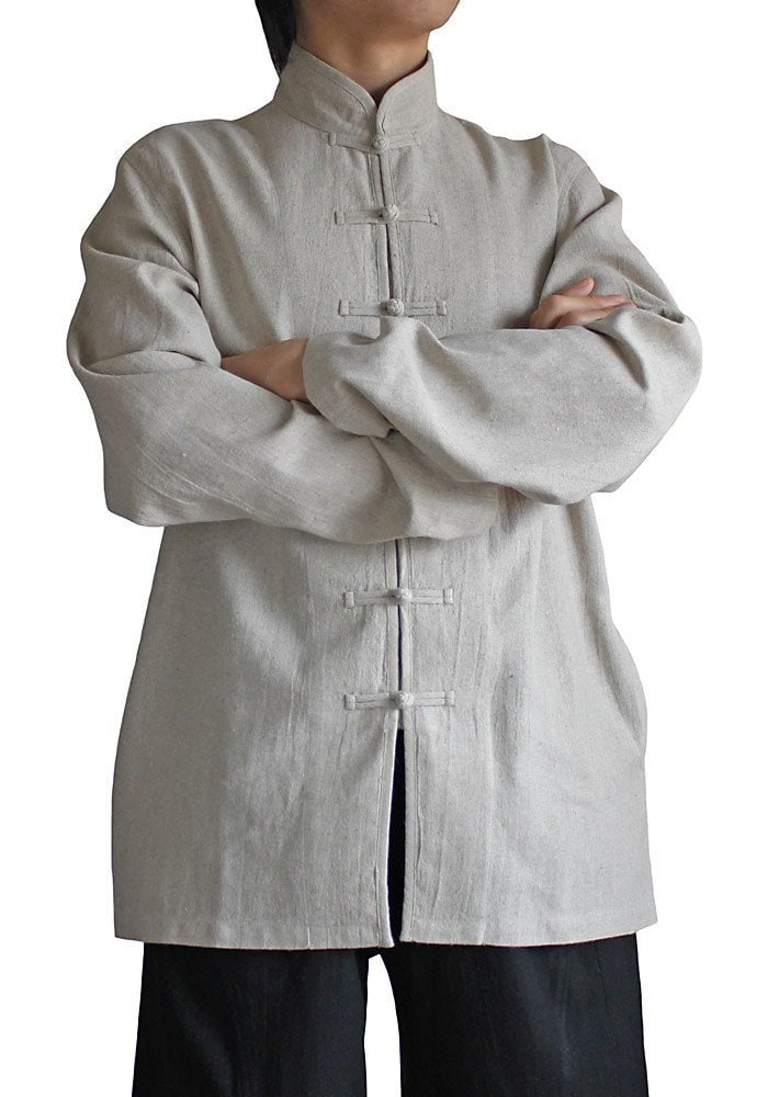 Hemp Chinese Collar Jacket JFS-038-02 - Etsy
