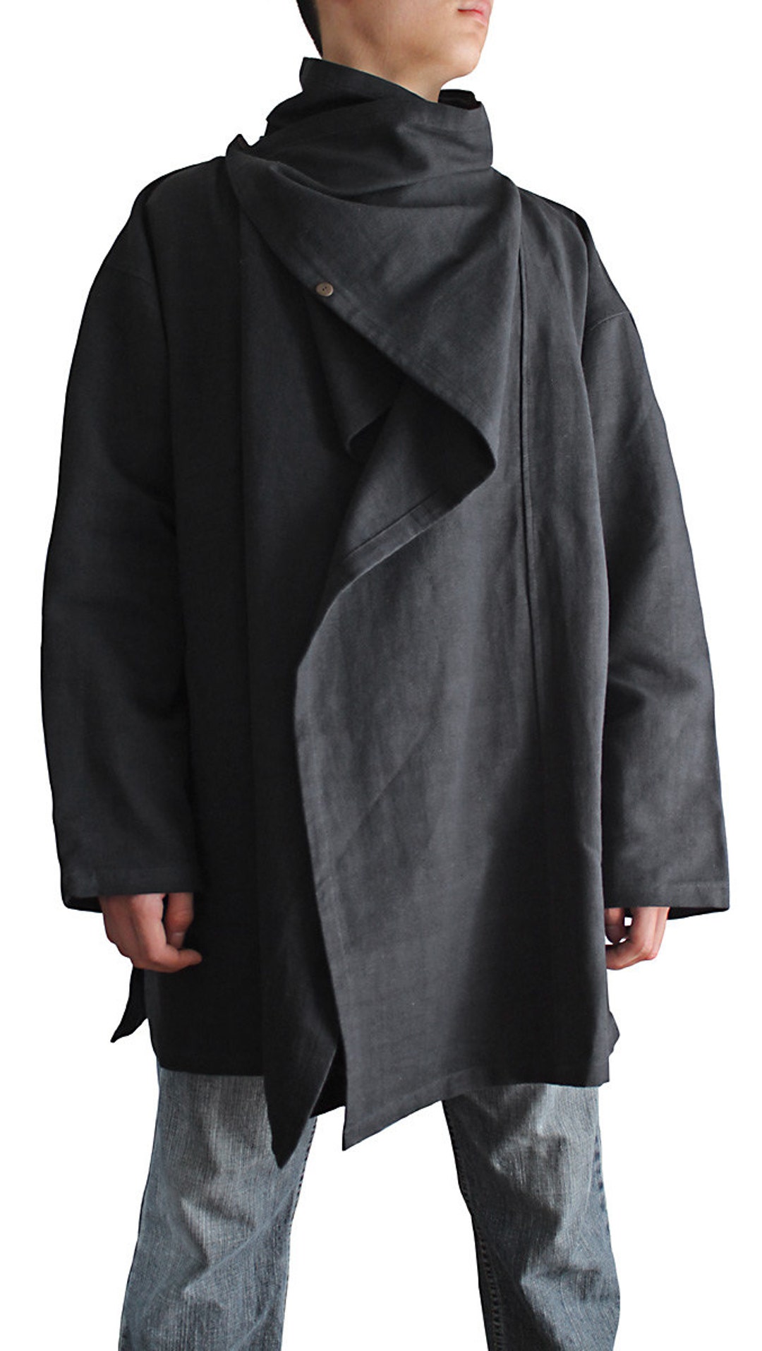 Chomthong Hand Woven Cotton Loose Cloak Jacket (J-029-05) - Etsy