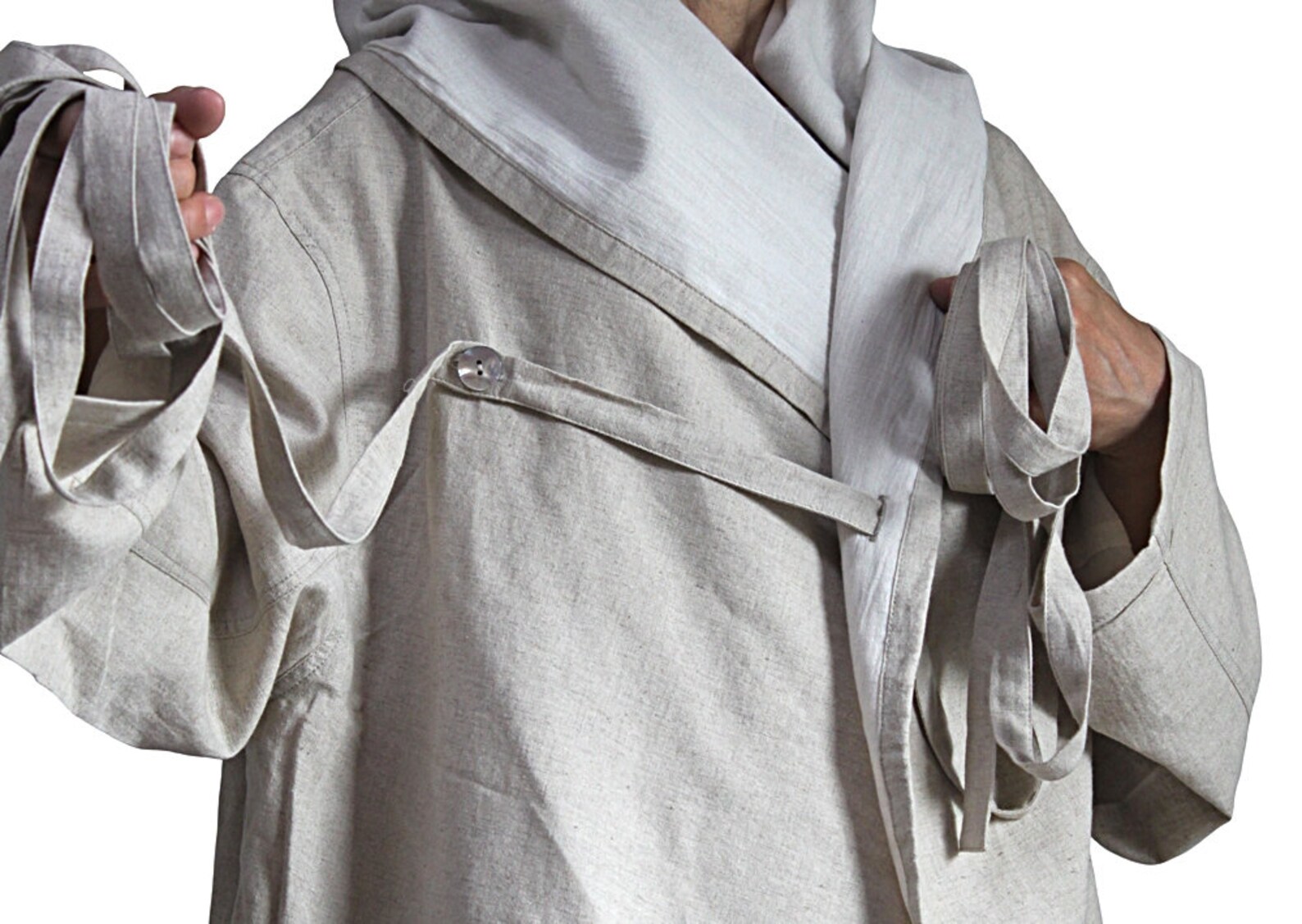 True Hemp Forbidden Hooded Coat (JFS-158) - Etsy