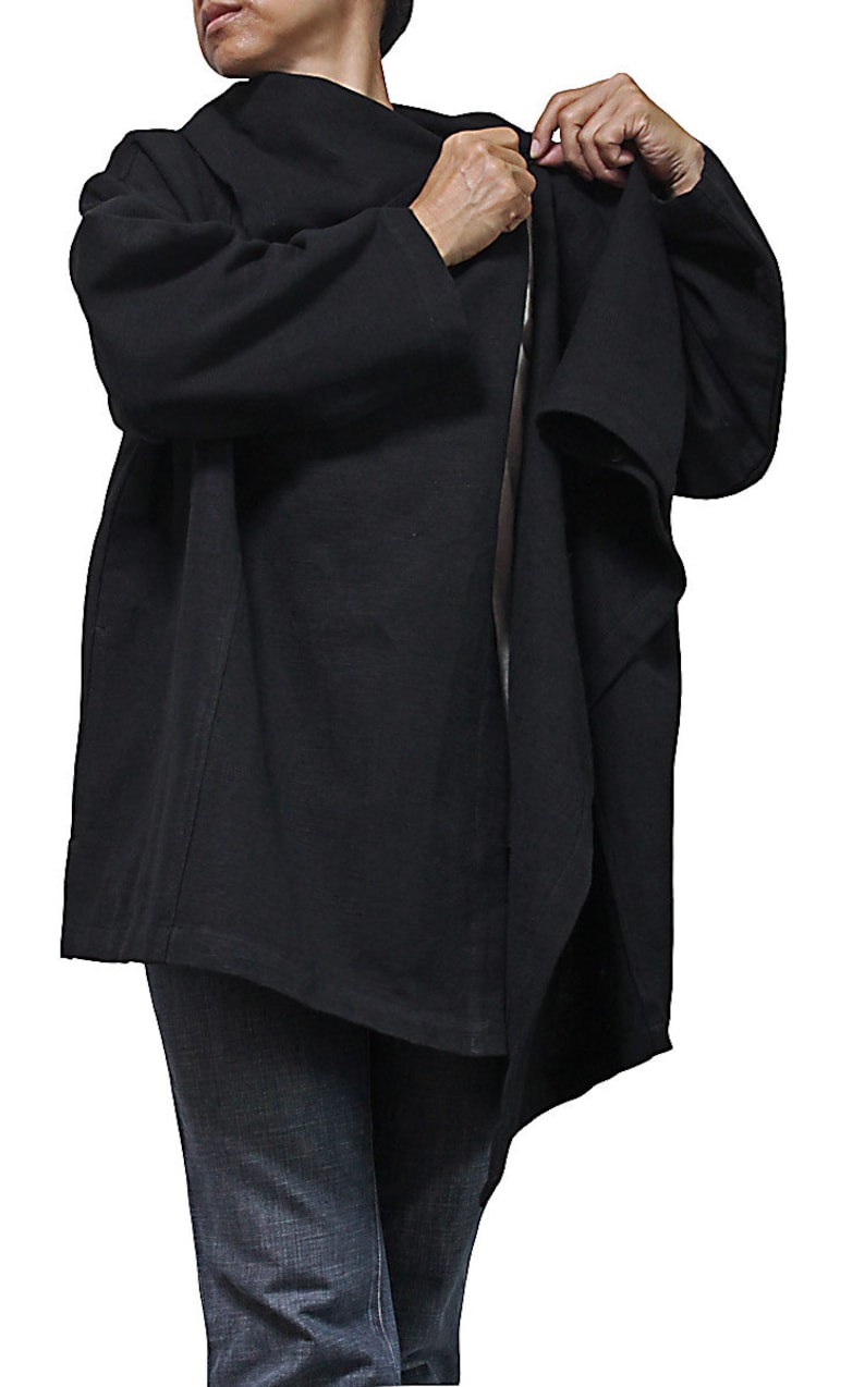 Chomthong Hand Woven Cotton Loose Cloak Jacket (J-029-05) - Etsy