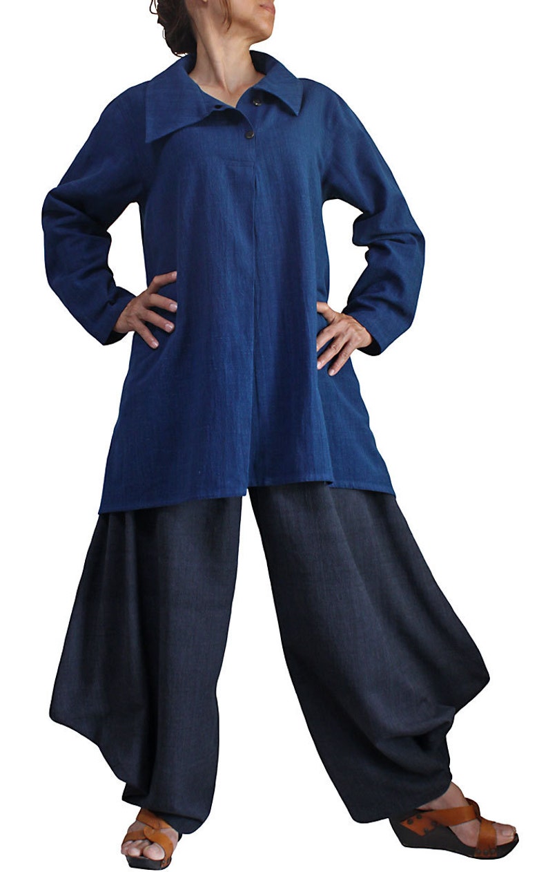 Chomthong Hand Woven Cotton Design Neck Simple Tunic BFS-128 - Etsy