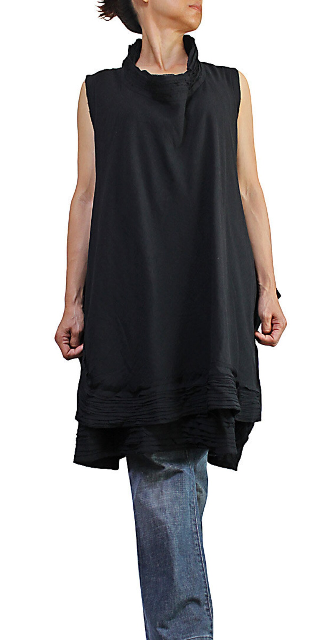Double Layered Soft Cotton Sleeveless Tunic BNN-119-01 - Etsy