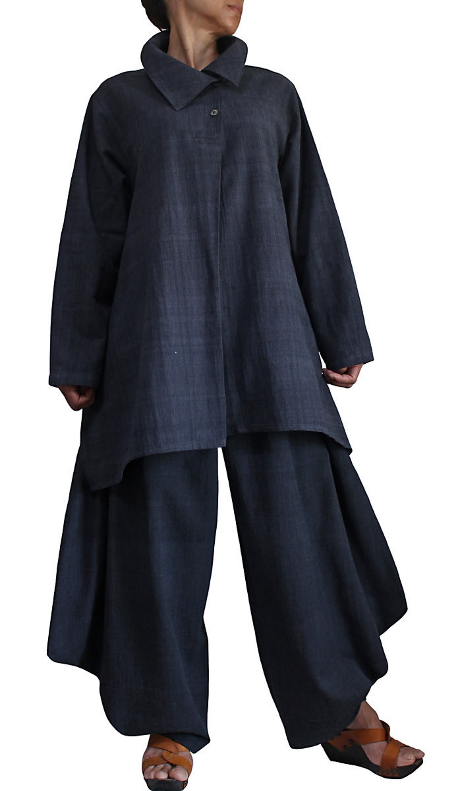 Chomthong Hand Woven Cotton Design Neck Simple Tunic BFS-128 - Etsy