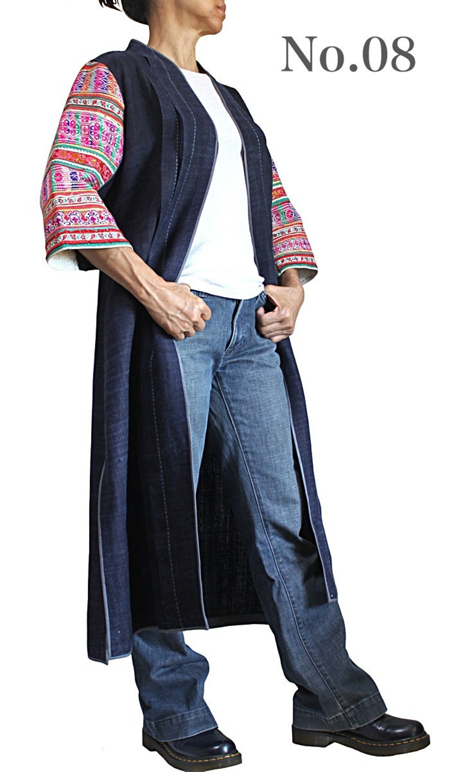 Vintage Hmong Embroidered Indigo Hemp Coat JHM-015-0708 - Etsy