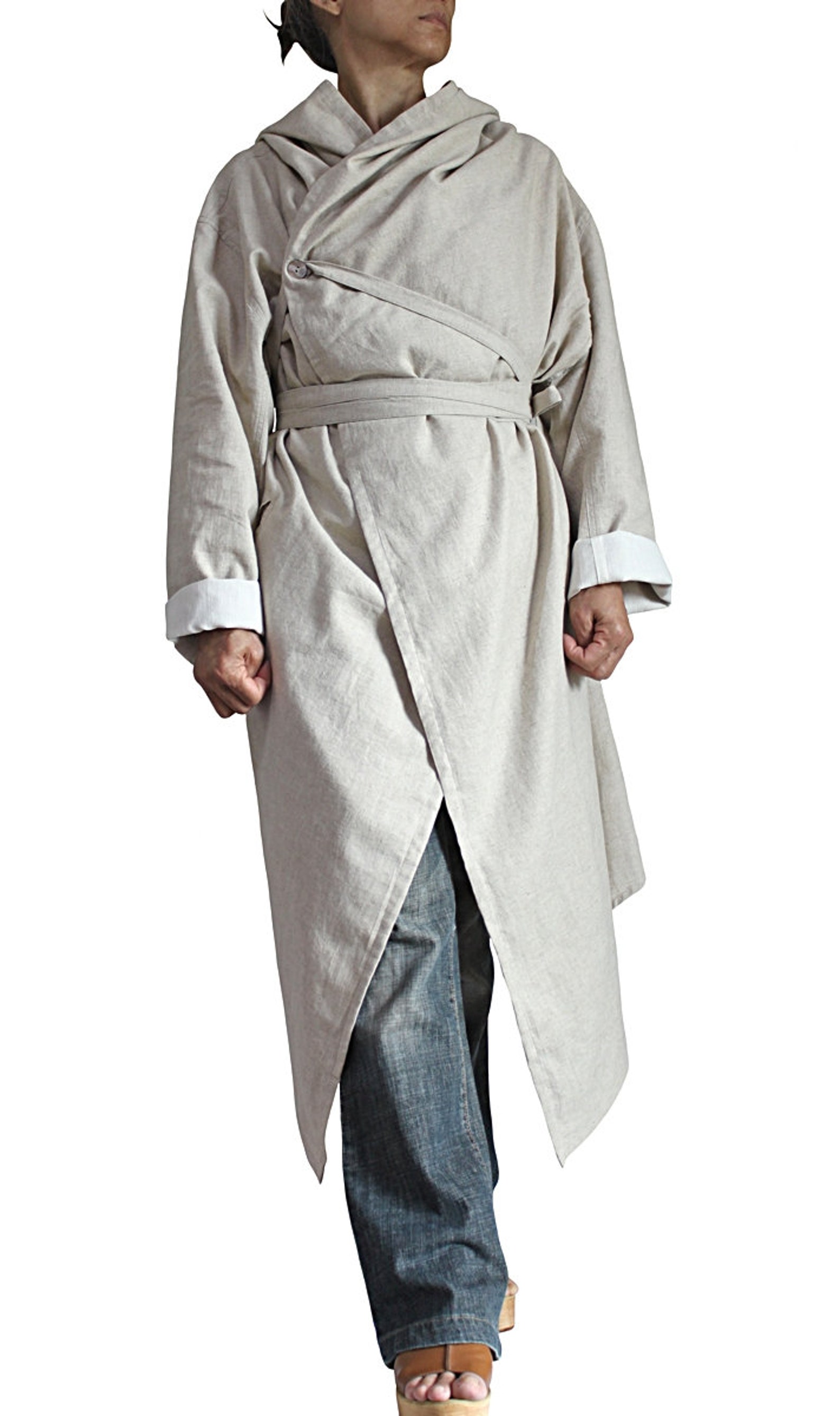 True Hemp Forbidden Hooded Coat (JFS-158) - Etsy