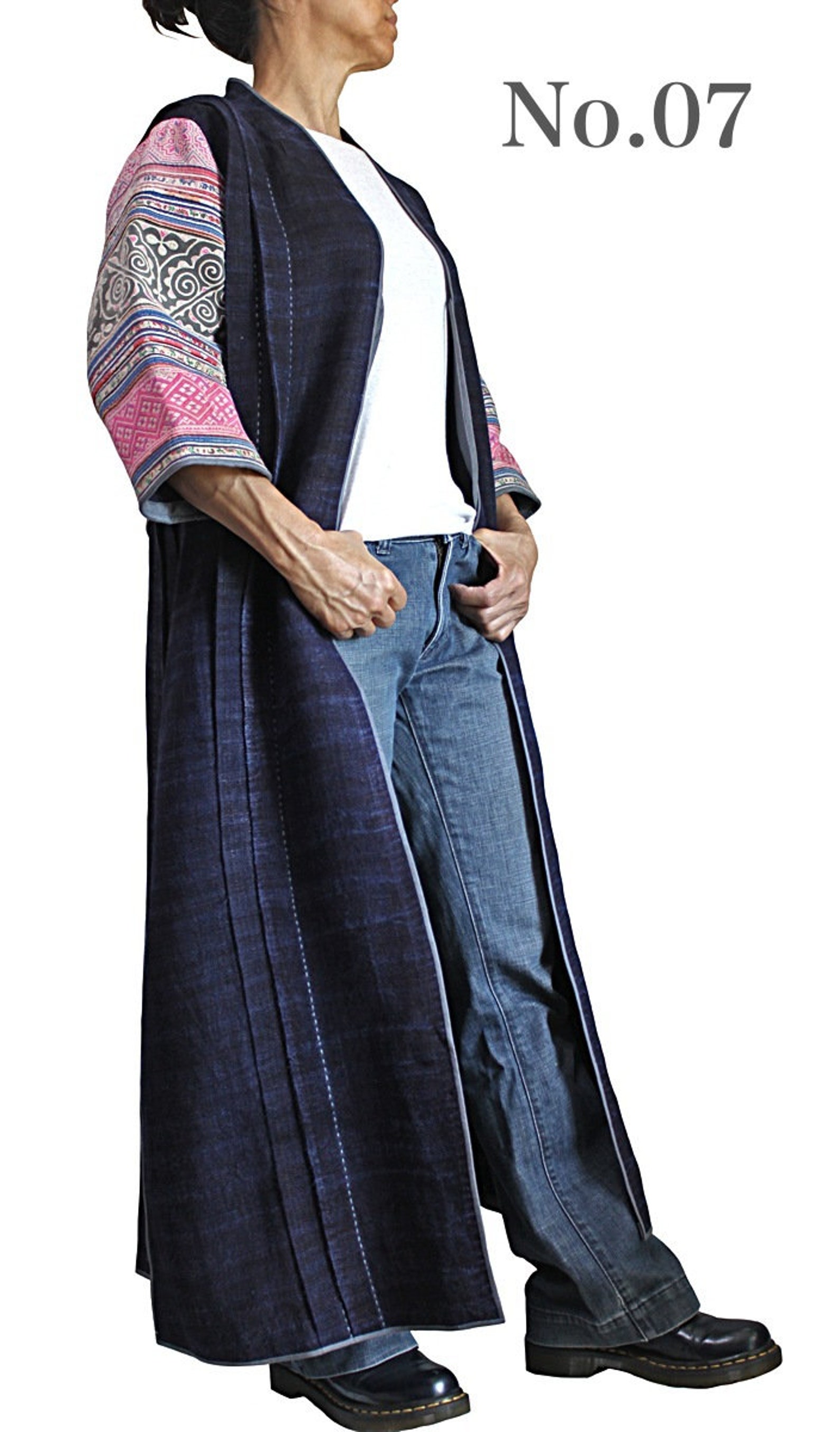 Vintage Hmong Embroidered Indigo Hemp Coat JHM-015-0708 - Etsy