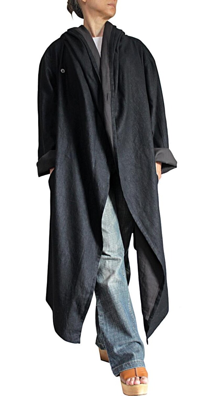 True Hemp Forbidden Hooded Coat (JFS-158) - Etsy