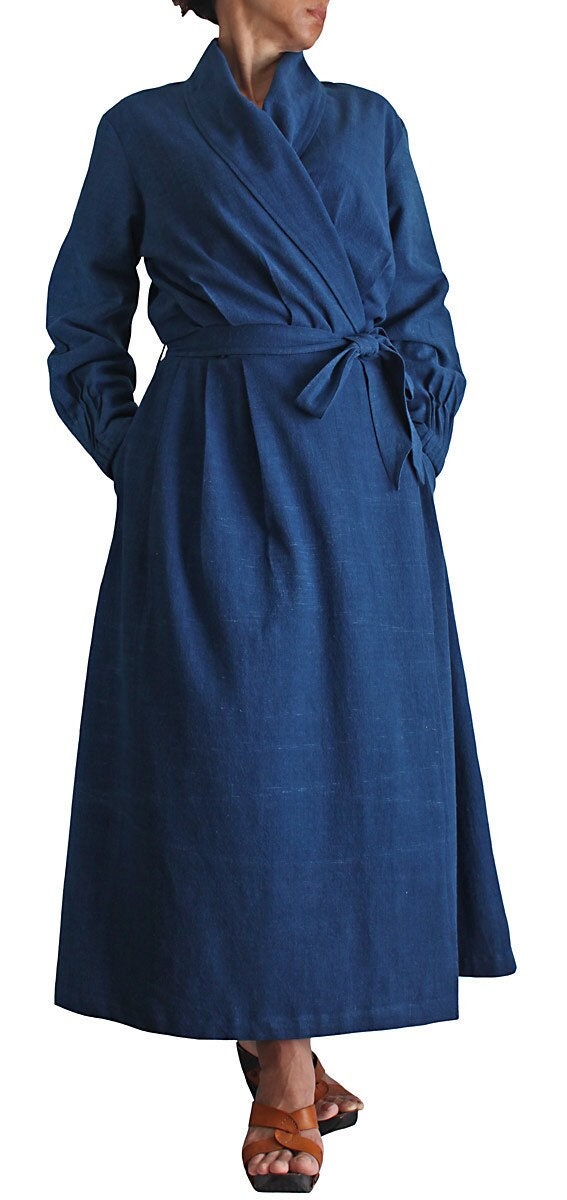 Chomthong Hand Woven Cotton Cross Over Front Dress - Etsy