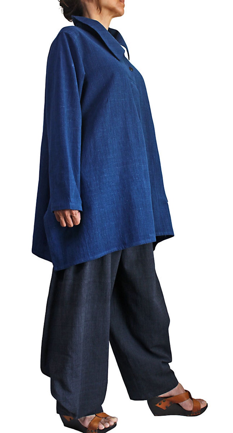 Chomthong Hand Woven Cotton Design Neck Simple Tunic BFS-128 - Etsy