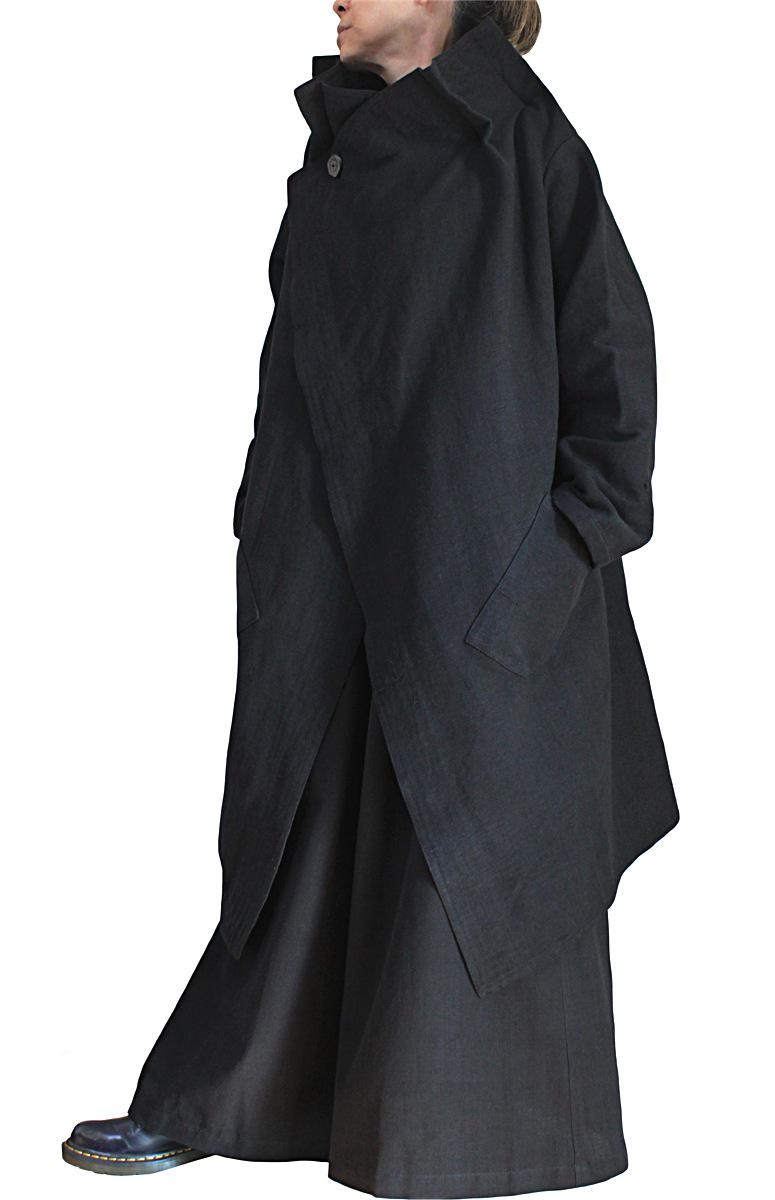 Chomthong Hand Woven Cotton Renaissance-style Collar Coat (JFS-191-01 ...