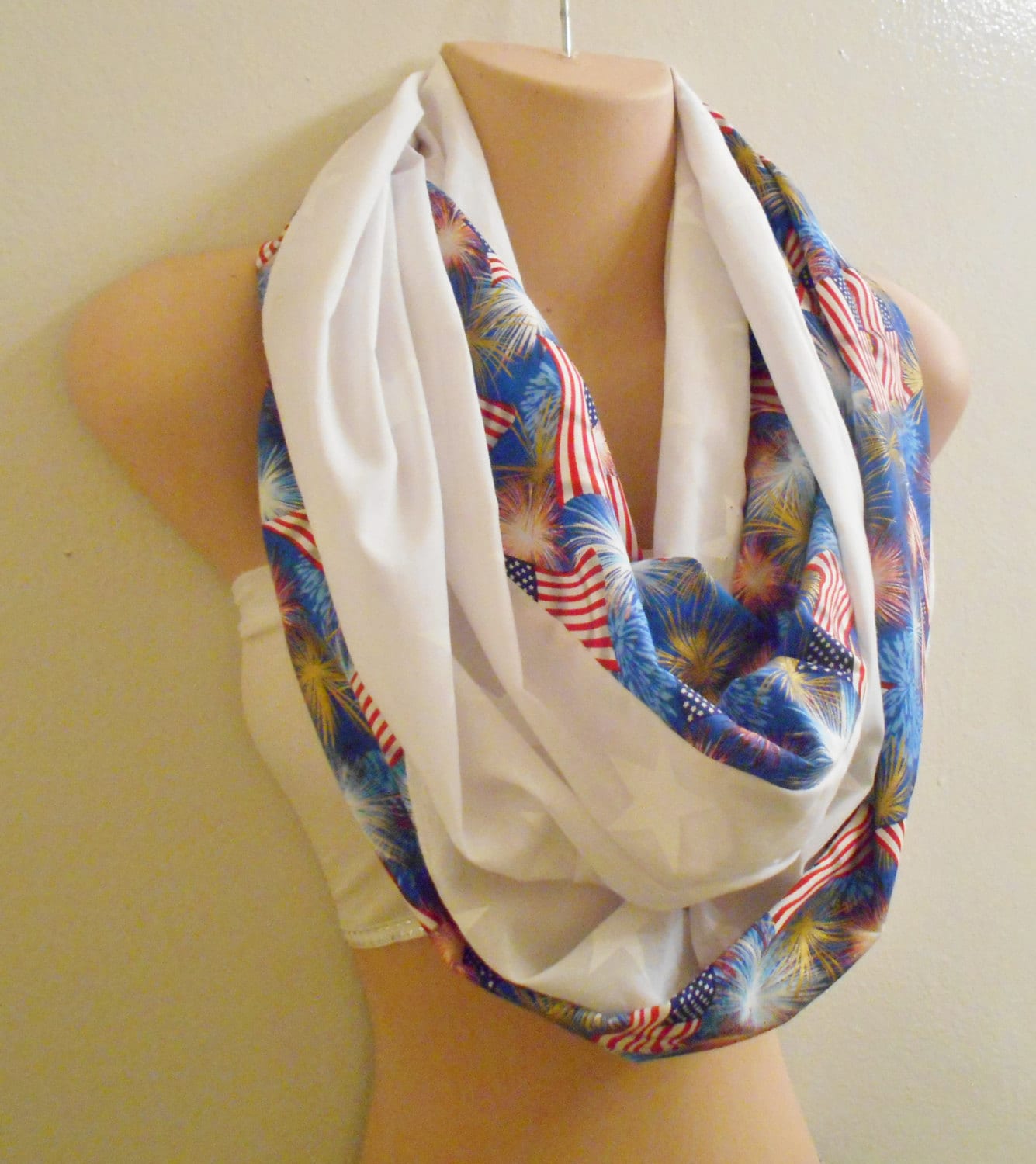 American Flag Scarf, 4th of July, Patriotic Scarf, Spirit Scarf, Women ...