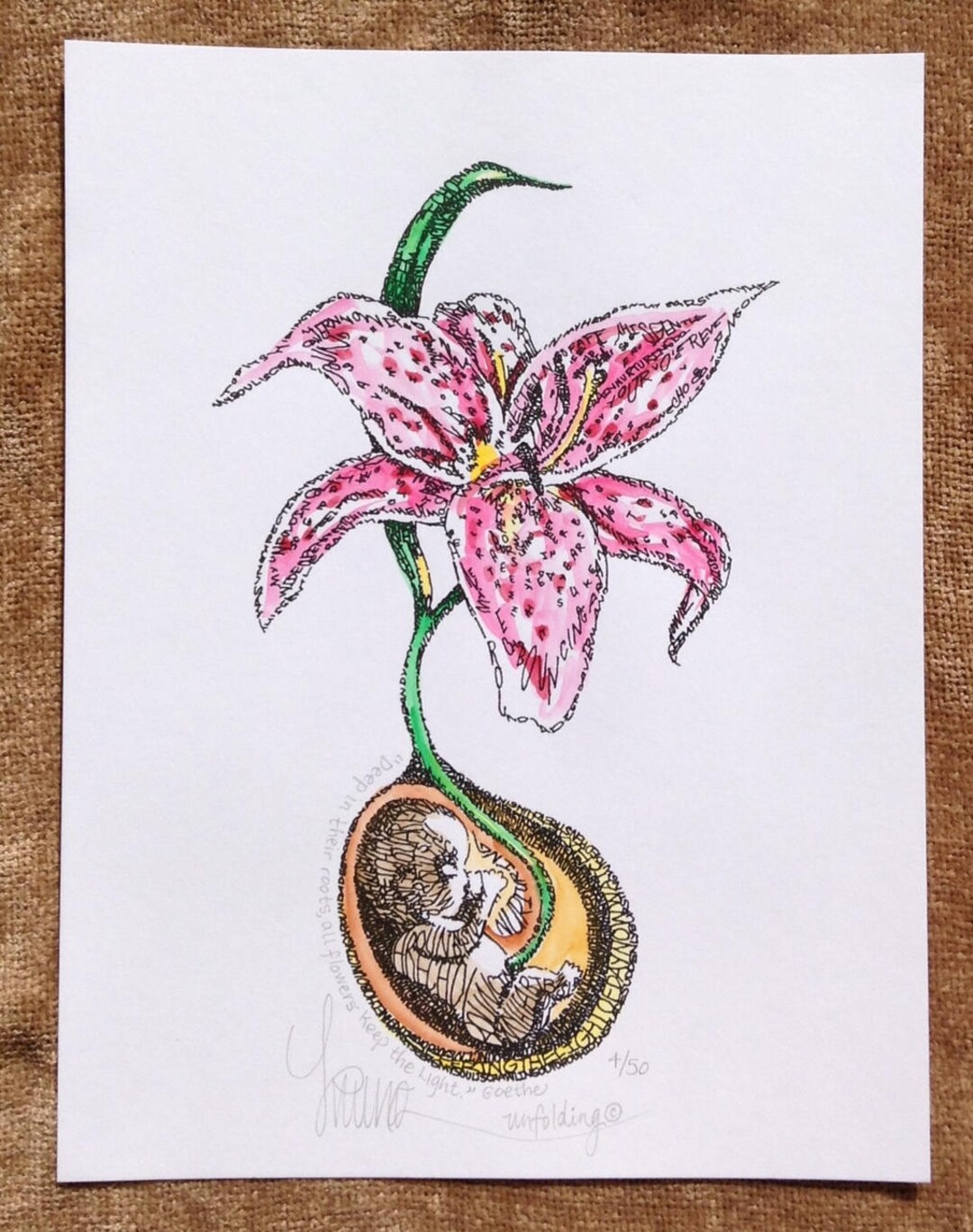 Unfolding© Poetry Art by Launa Print - Etsy