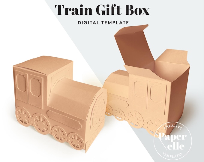 Train Gift Box Template: SVG, PDF, Cricut File (digital Download) - Etsy