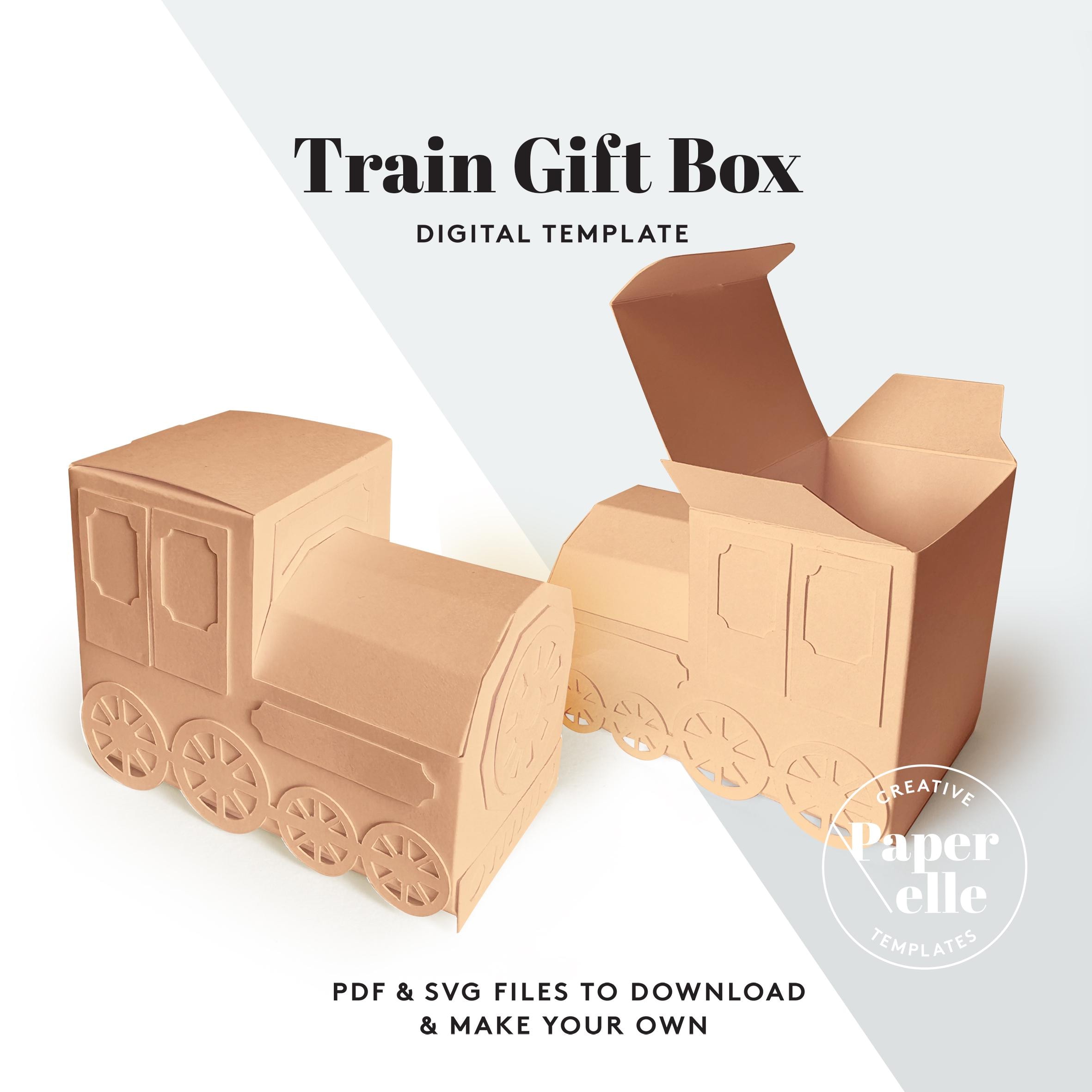 Train Gift Box Template: SVG, PDF, Cricut File (digital Download) - Etsy