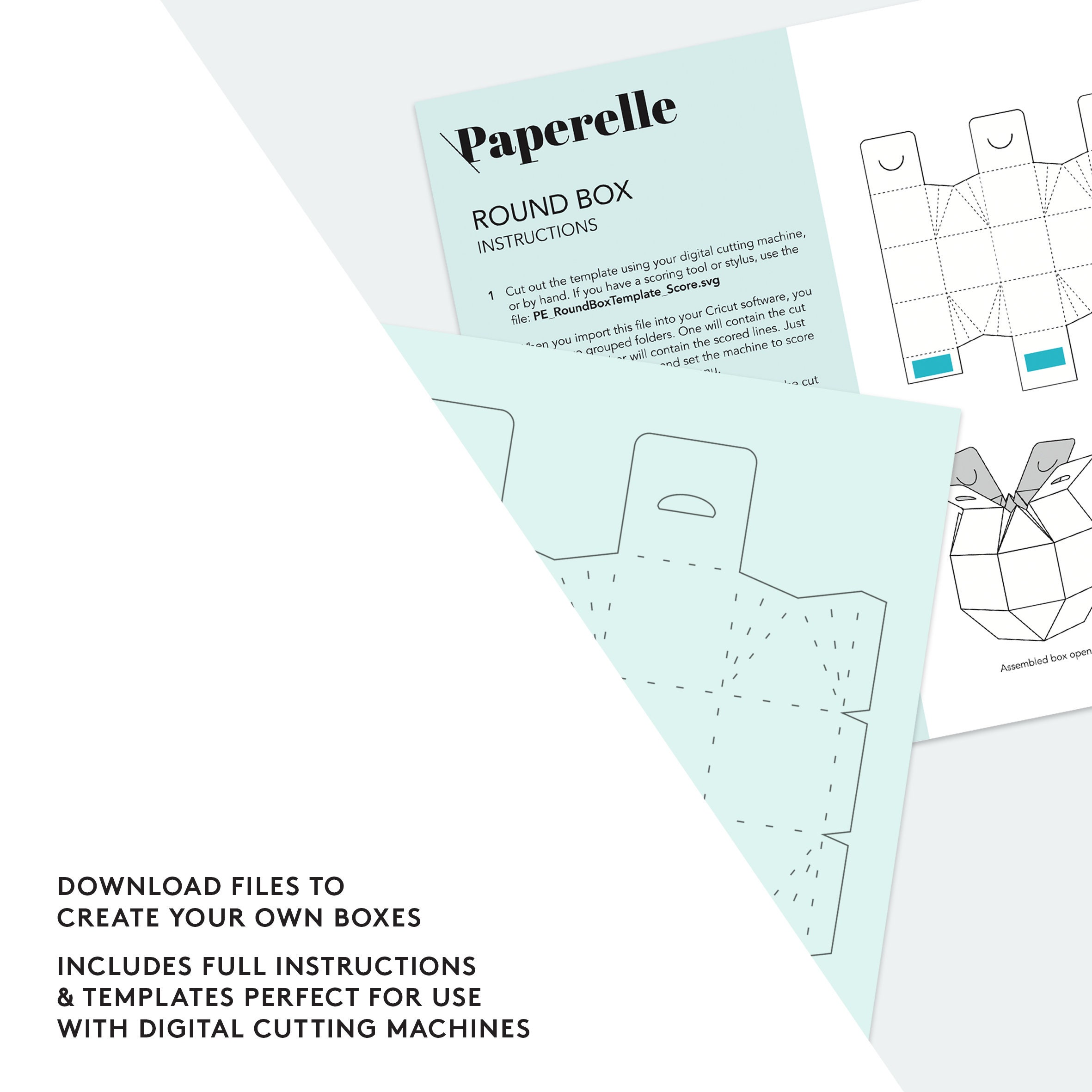 Round Box Template SVG Download Gift Box Template Cricut | Etsy