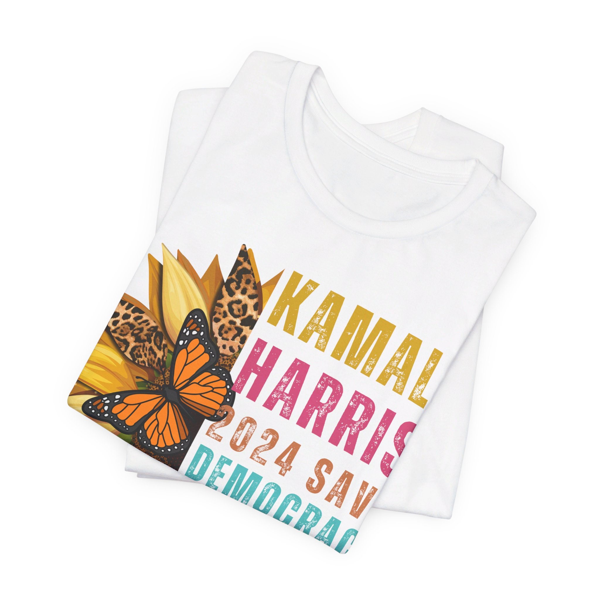 Kamala Harris 2024 Save Democracy T-shirt Women's Graphic Tee Political ...
