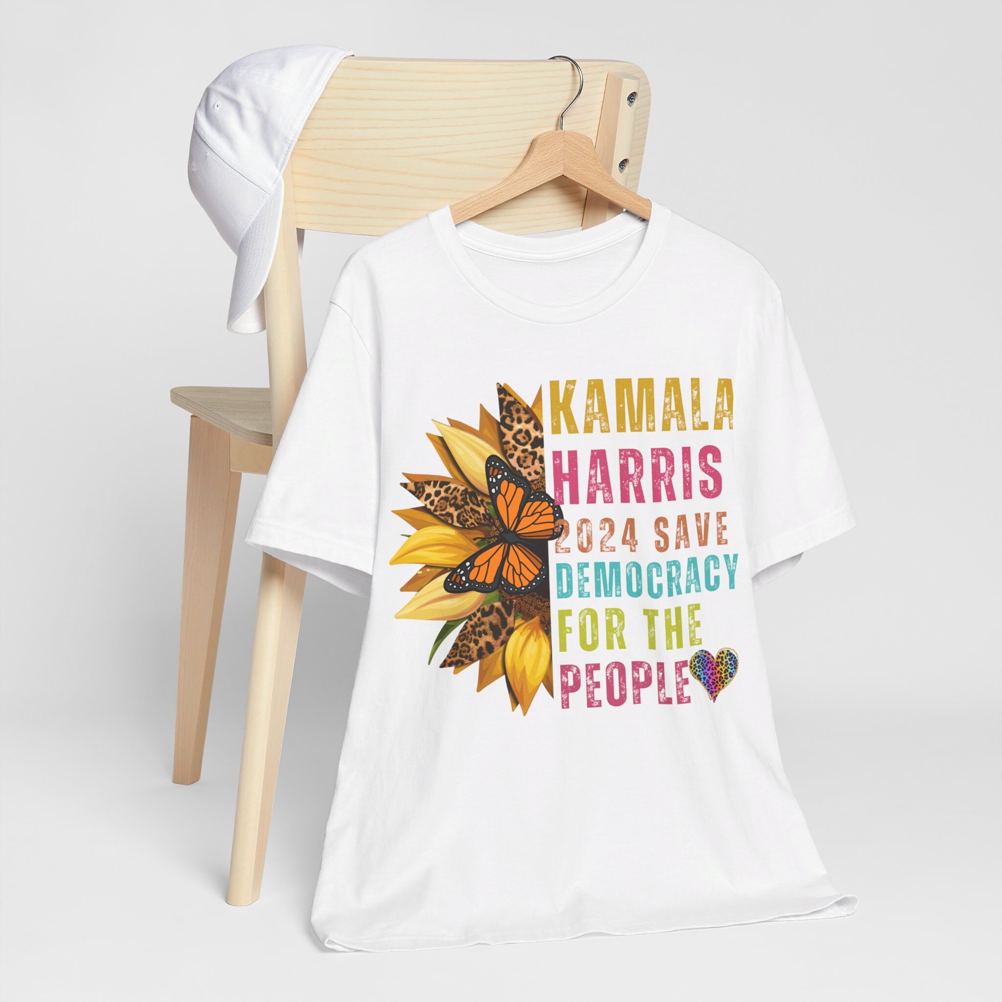 Kamala Harris 2024 Save Democracy T-shirt Women's Graphic Tee Political ...