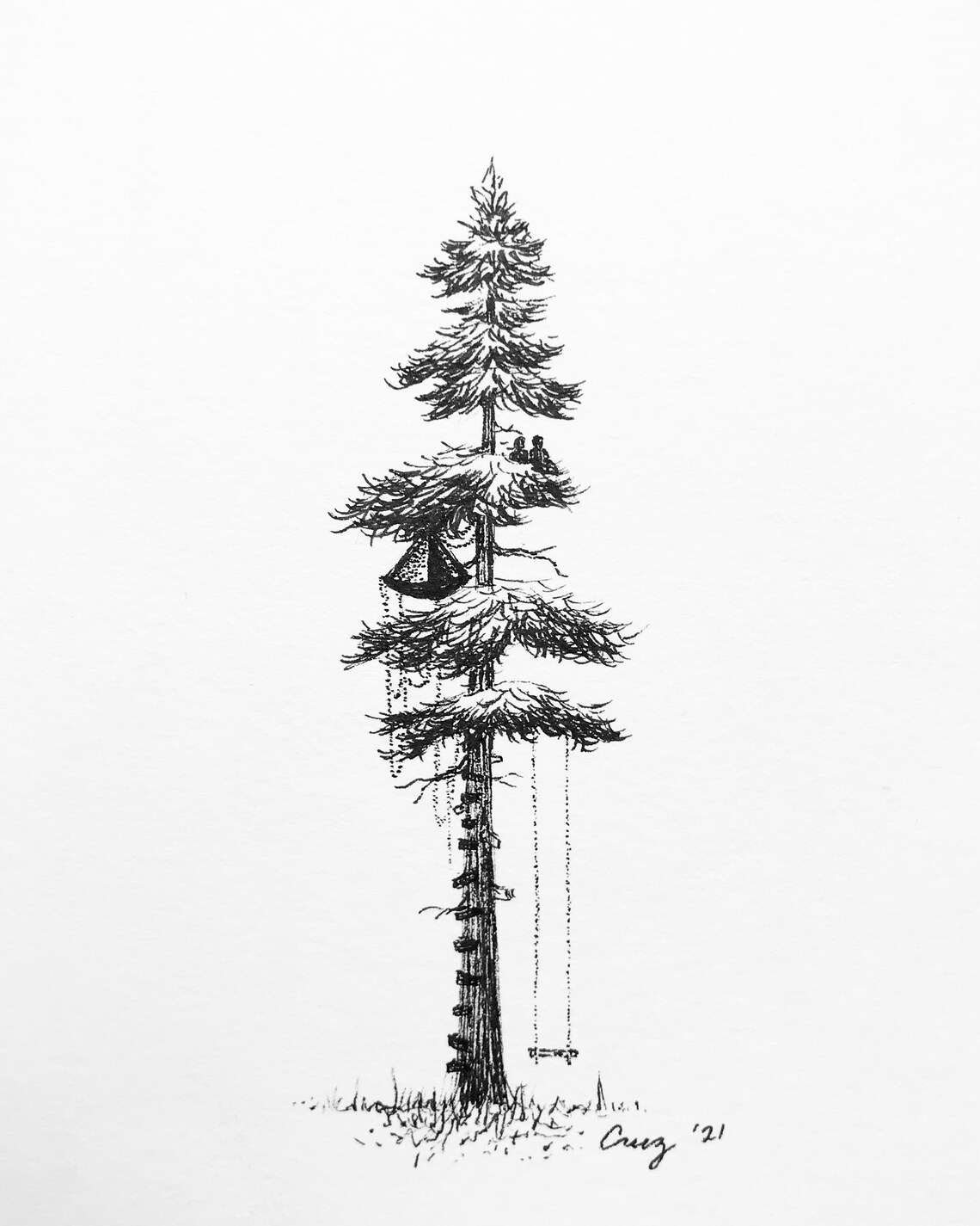 Art Drawing Tutorial From Teacher, How to Draw Nature, Tiny Drawings ...