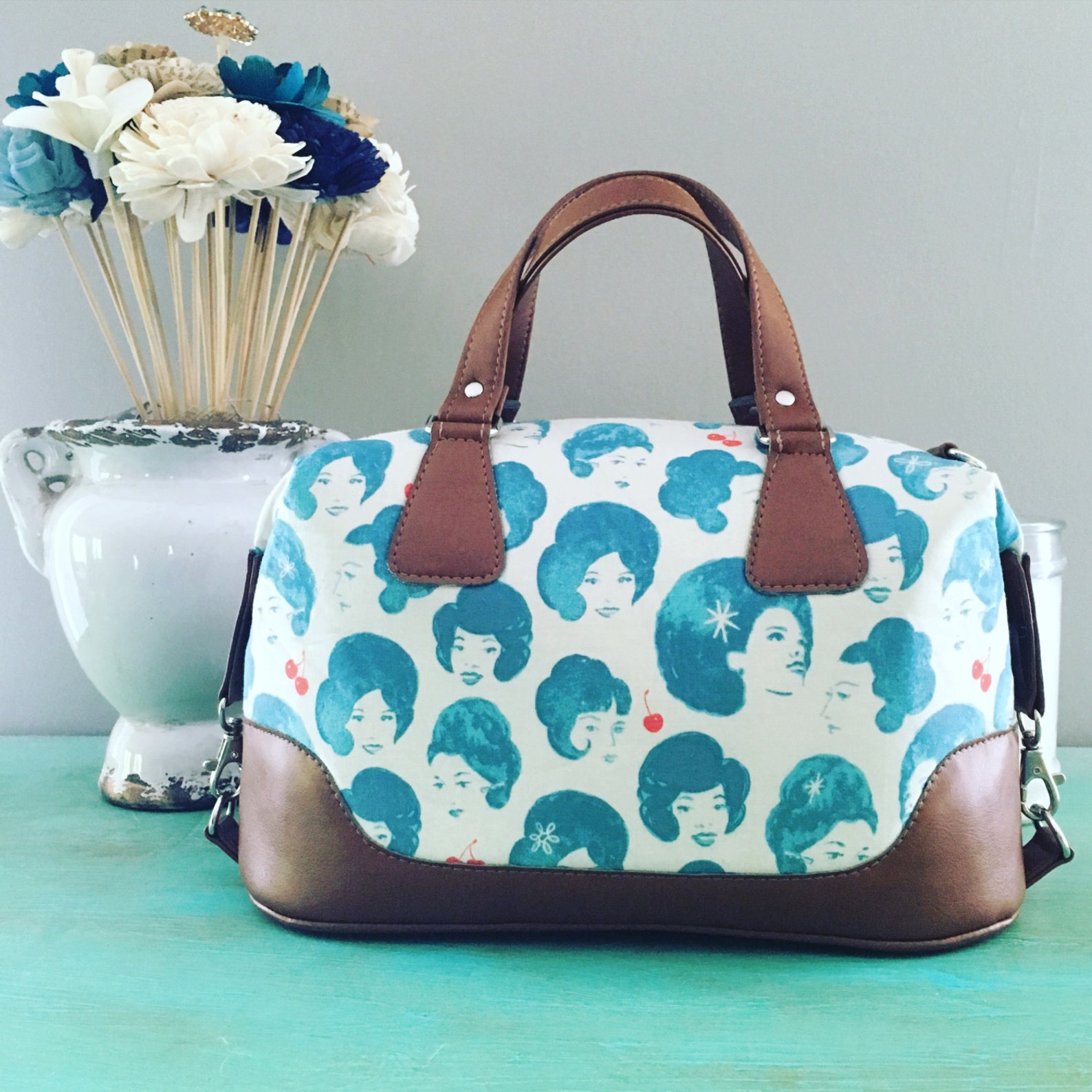 Swoon Patterns: Brooklyn Handbag & Traveler PDF Vintage Purse Tote ...