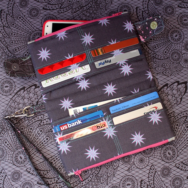 Swoon Patterns: Della Wallet Clutch - PDF Wallet Bag Purse Sewing ...