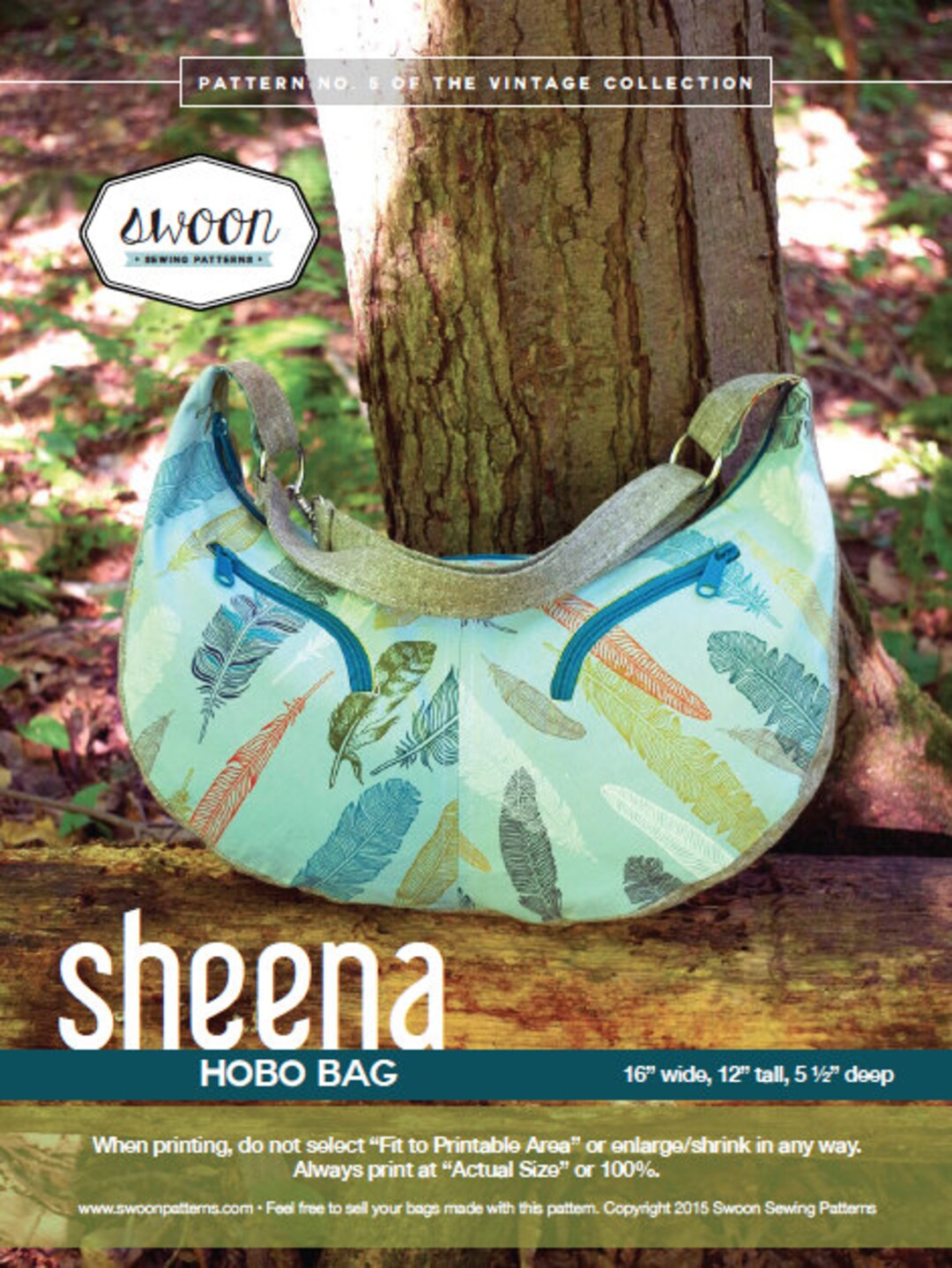 Swoon Patterns: Sheena Hobo Bag - PDF Vintage Purse Crossbody Zipper ...