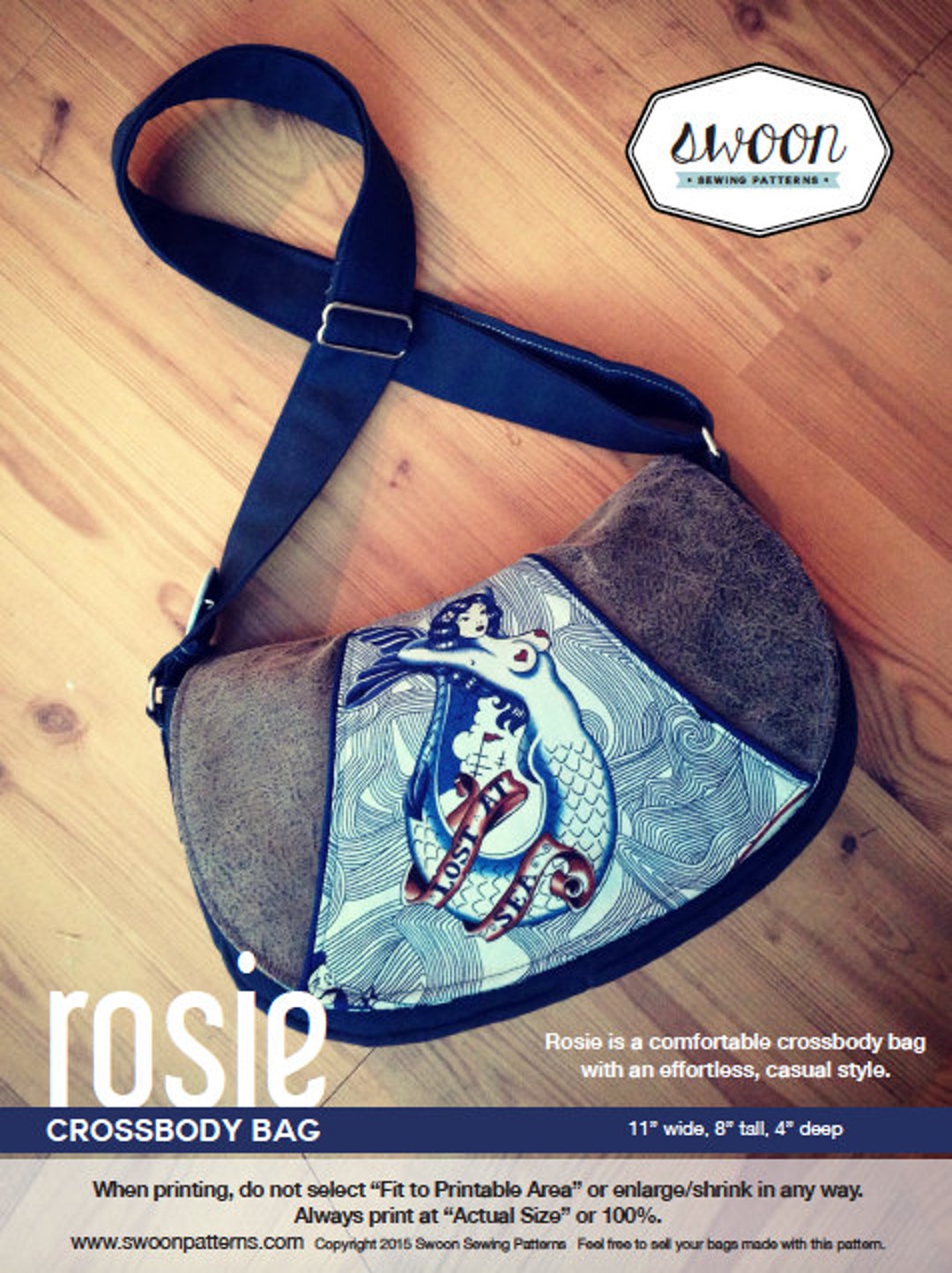 Swoon Patterns: Rosie Crossbody Bag - PDF Bag Purse Crossbody Bag ...