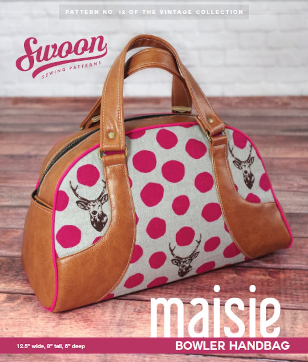 Swoon Patterns: Maisie Bowler Handbag - PDF Vintage Bowling Purse Tote ...
