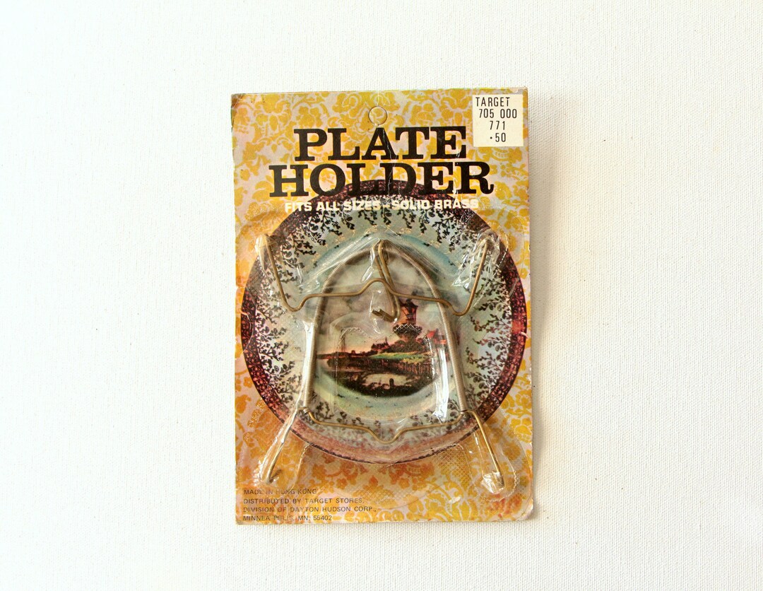 Vintage Brass Plate Holder Fits All Size Plates Made From Solid Brass ...
