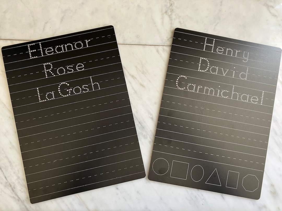 Personalized Name Tracing Chalkboards | Double Sided | Writing Practice ...