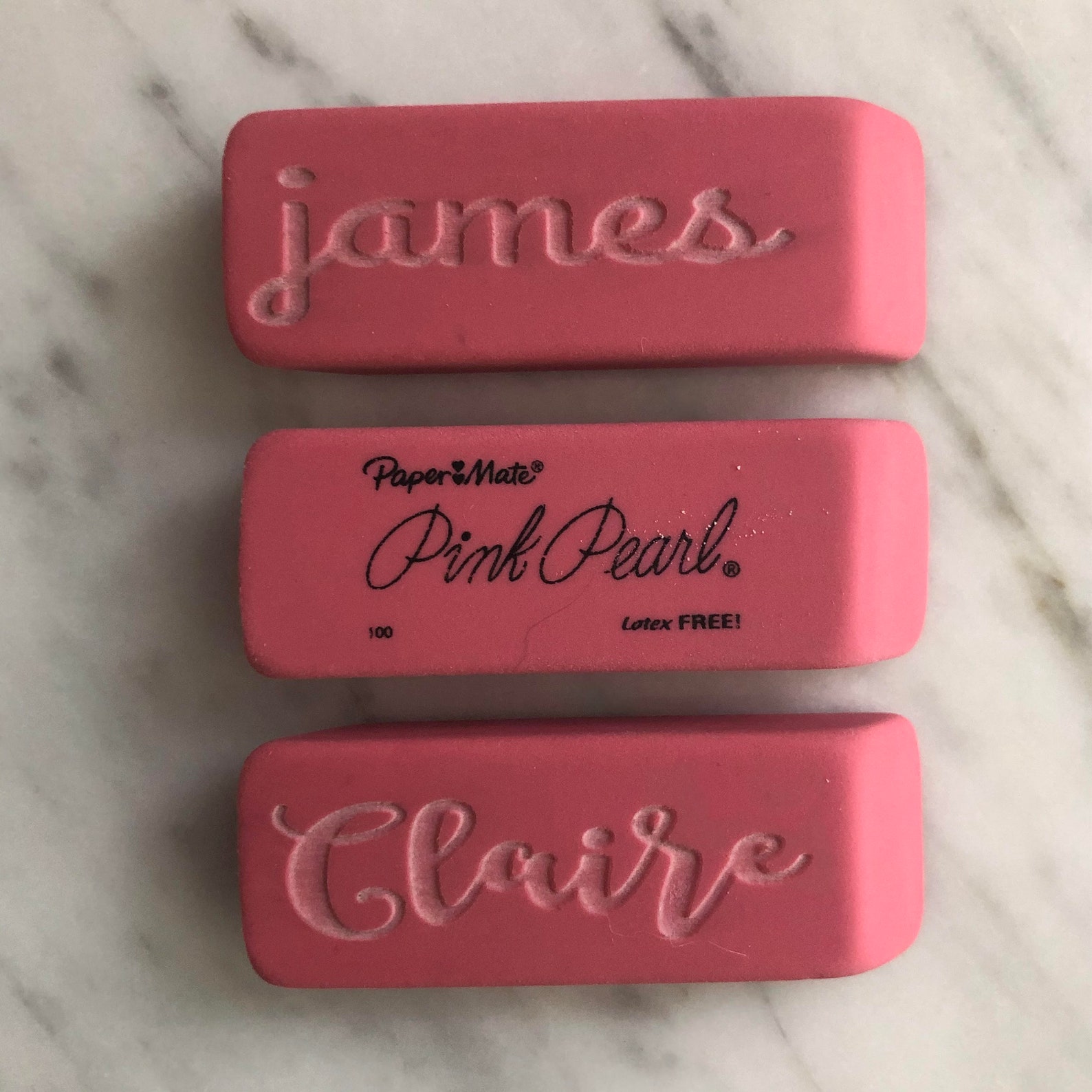 Personalized Pink Eraser | Back to School | Monogrammed School Supplies ...
