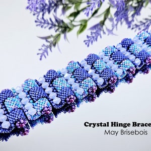 PDF Beading Pattern - Crystal Hinges Bracelet - Peyote Stitch Tutorial ...