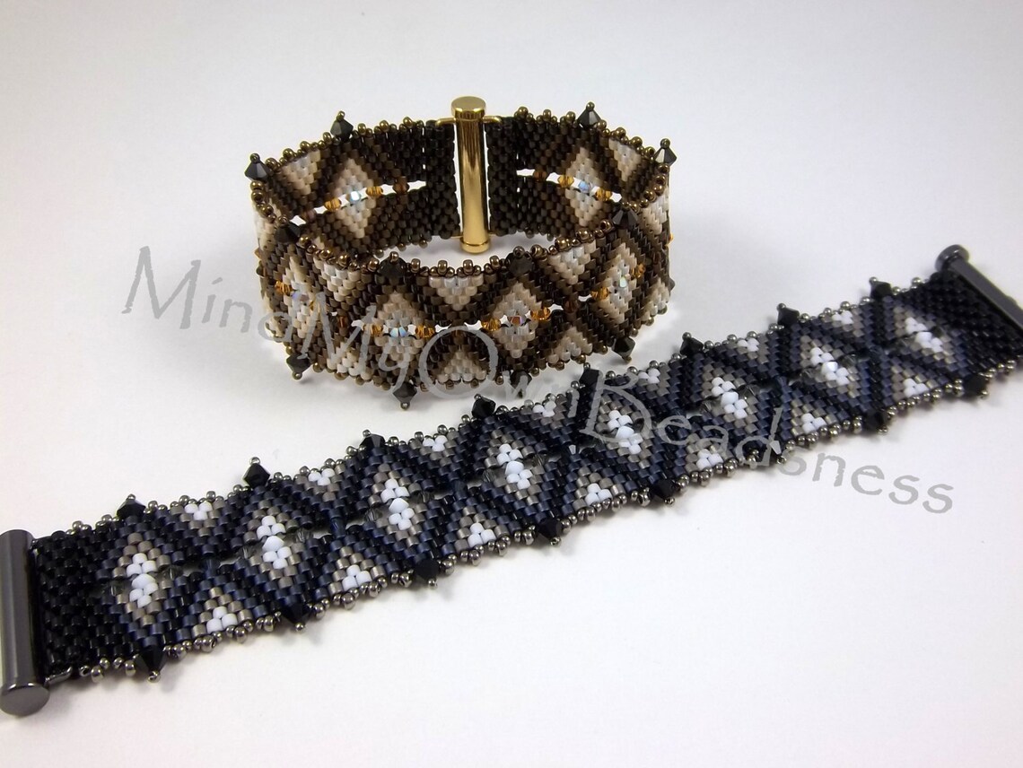 Beading Pattern DIAMONDBACK Bracelet Peyote Stitch - Etsy