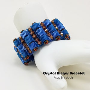 PDF Beading Pattern Crystal Hinges Bracelet Peyote Stitch Tutorial - Etsy