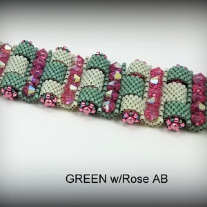 PDF Beading Pattern Crystal Hinges Bracelet Peyote Stitch Tutorial - Etsy