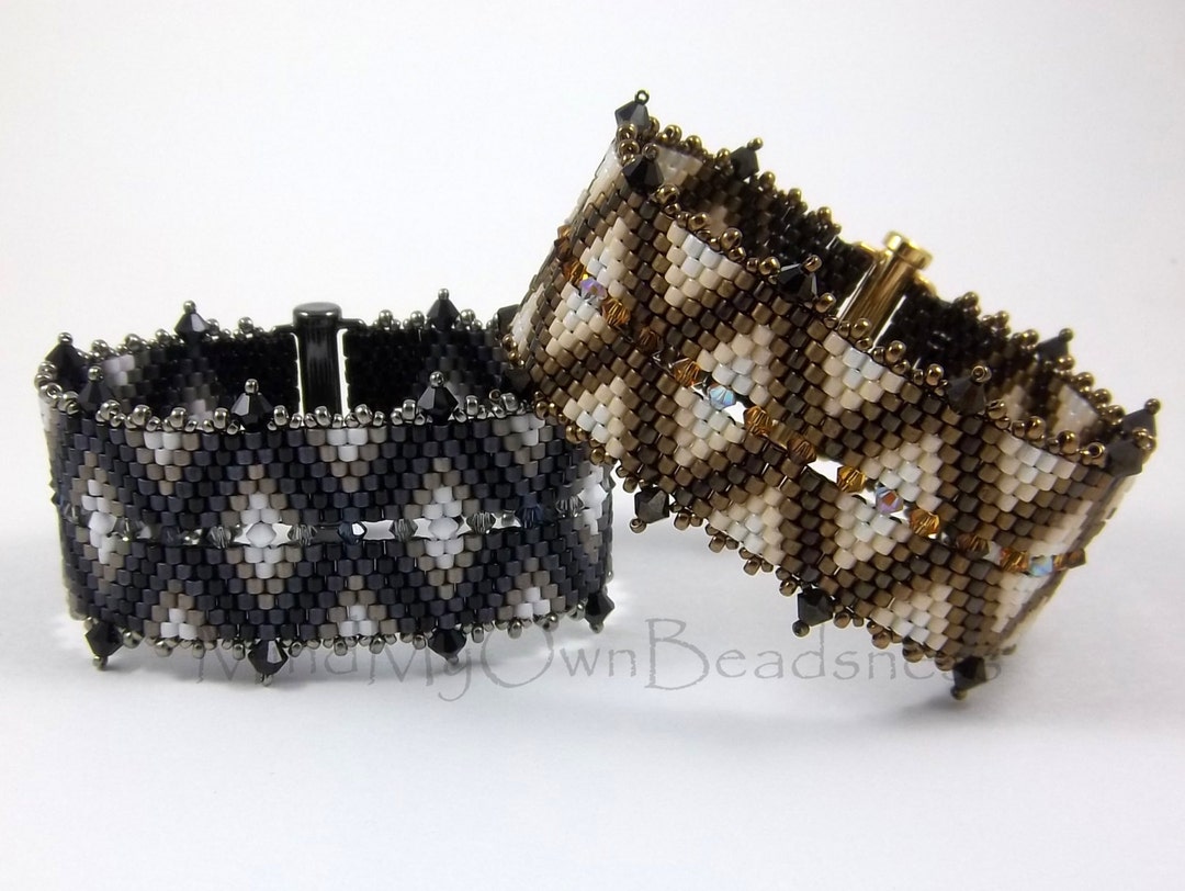 Beading Pattern - DIAMONDBACK Bracelet - Peyote Stitch Tutorial - Etsy